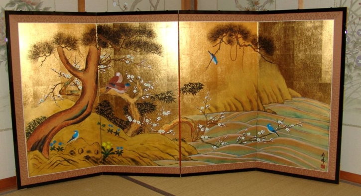 Japanese painting Screen / Japanese folding Screen for sale
